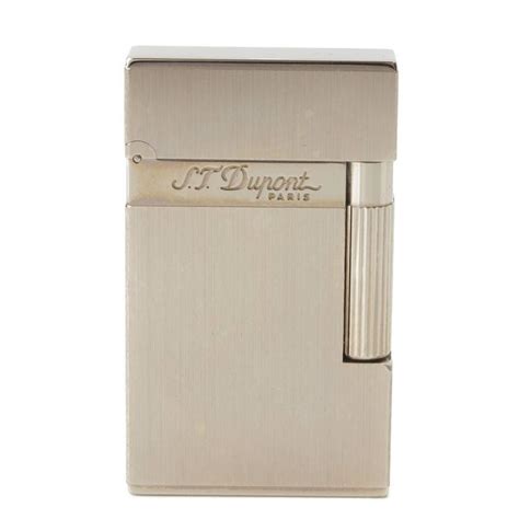 Stdupont 【デュポン】stdupont ライン2 ヘアライン ガスライター 016404 シルバー 【中古】【正規品保証