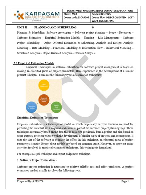 2 6 emprical estimation models pdf object oriented programming