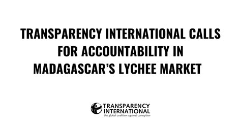 Transparency International Calls For…