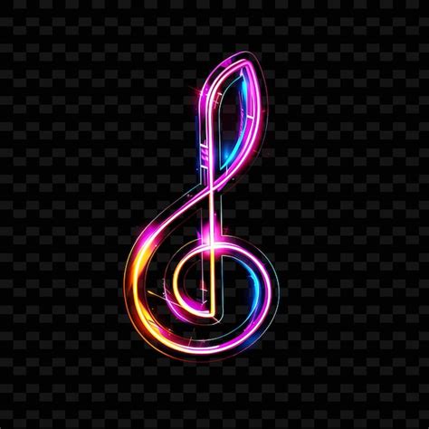 Premium Psd Colorful Music Notes With A Colorful Musical Note On A