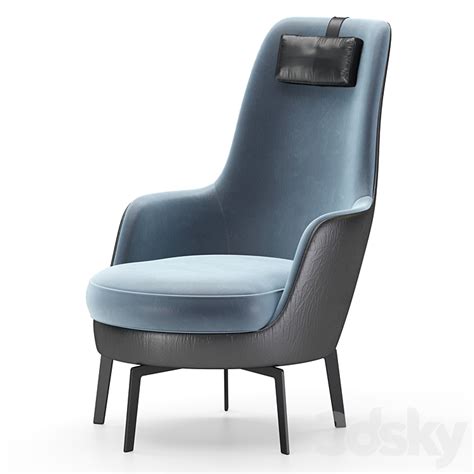 Flexform Guscioalto Lounge Chairs Arm Chair 3d Model