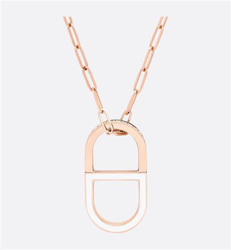 Color Dior Modular Necklace And Ring Pink Gold Diamonds And Lacquer Dior