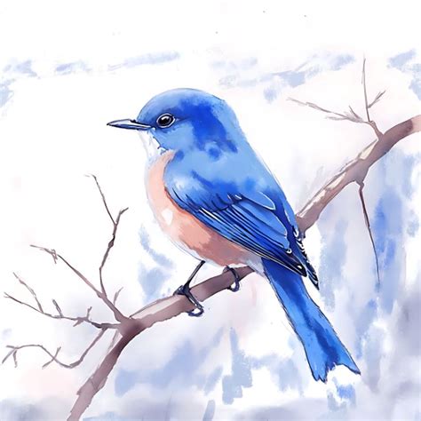 Bluebird Watercolor Phillip J Gordon Art Designs Digital Art And Ai