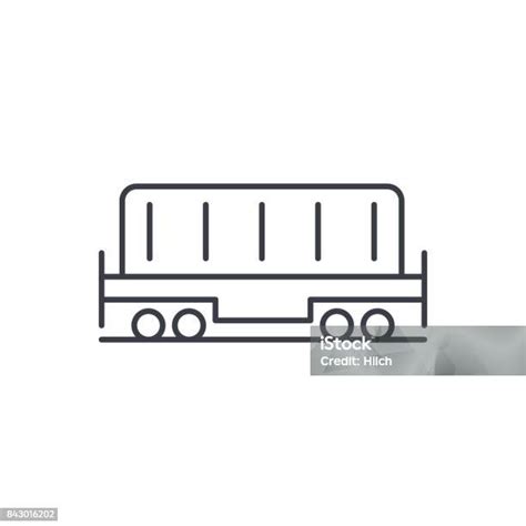 철도 컨테이너 수레 부하 선 아이콘입니다 선형 벡터 기호 객차에 대한 스톡 벡터 아트 및 기타 이미지 객차 아이콘 개념 기호 Istock