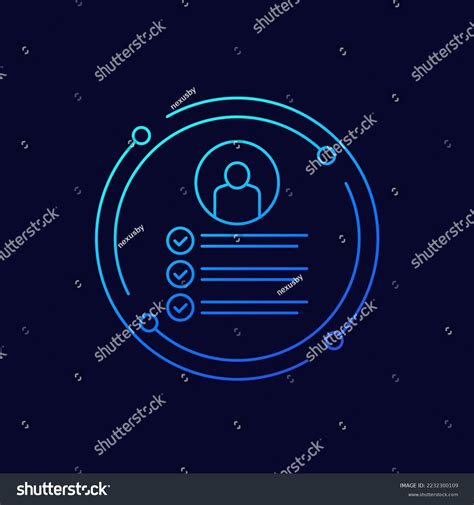 Skills Job Requirements Icon Linear Design Stock Vector Royalty Free