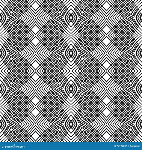 Design Seamless Monochrome Grid Pattern Stock Vector Illustration Of Abstract Diamond 79190807