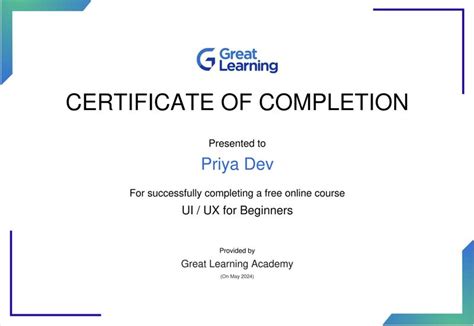 priya dev on linkedin finished the beginners course of ui ux from great learning