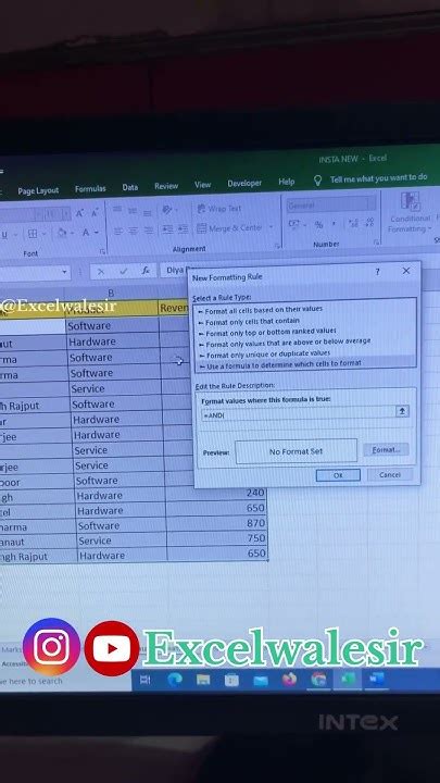 Conditional Formatting Based On Formula Excelwalesir Ytvideoshorts