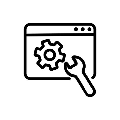 Set Up The Programming Icon Vector Isolated Contour Symbol Illustration Vector Art At