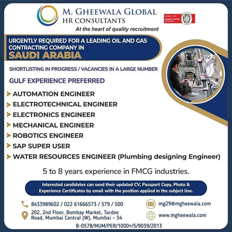 M Gheewala Global Hr Consultants On Linkedin Saudiarabia Jobseeker