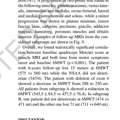 Baseline Lower Limb Muscle MRI Graded By Mercuri Score For Each Muscle