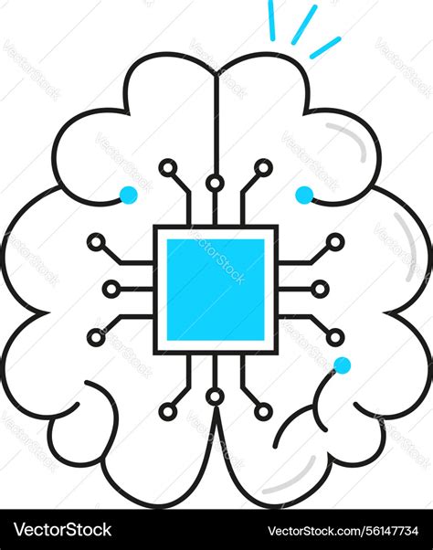 artificial intelligence ai including cybernetics vector image