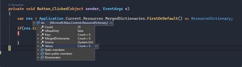 Applicationcurrentresources No Keys Available · Issue 7585 · Dotnetmaui · Github