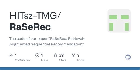 Github Hitsz Tmg Raserec The Code Of Our Paper Raserec Retrieval Augmented Sequential