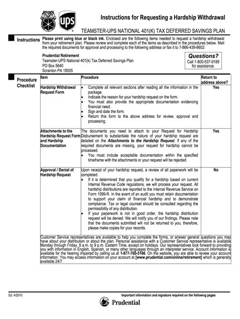 Ups Retirement Plan Application Request Form