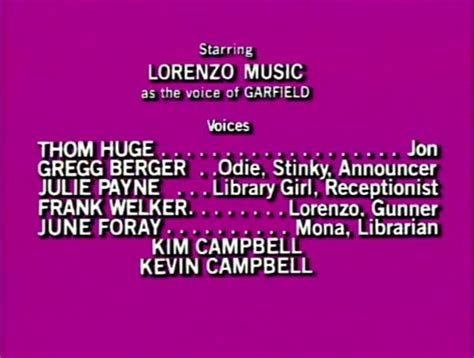 Garfield Gets A Life 1991 Tv Show Behind The Voice Actors