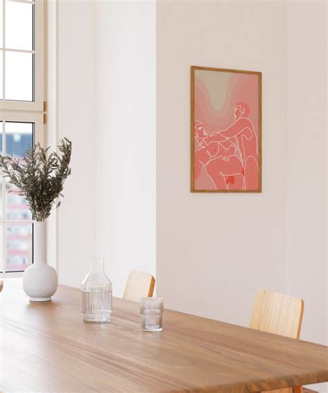 Abstract Gay Art Print Gay Wall Art Gay Sex Art One Line Drawing Art
