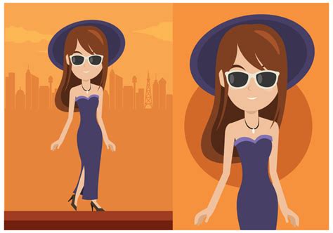 Fashion Model Vector Art Icons And Graphics For Free Download