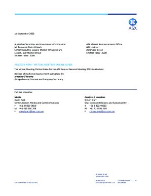 Fillable Online ASX AGM Voting Proxy Form And Question Form Fax Email Print PdfFiller