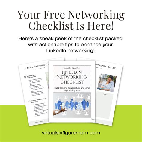Free Linkedin Networking Checklist To Build Career Connections