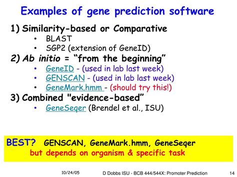 Ppt 102405 Promoter Prediction Rna Structure And Function Prediction