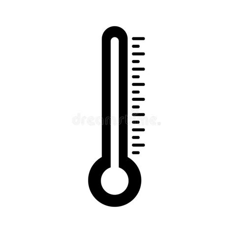 Thermometer Temperature Measuring Tool Icon Logo Vector Design Stock