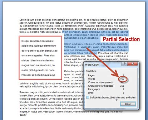 different word count options in ms word technical communication center