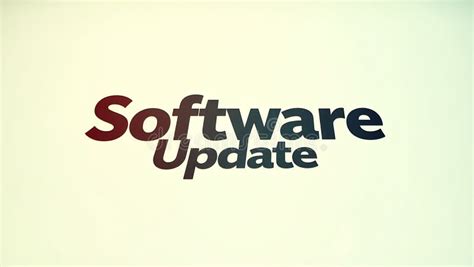 Software Update Text Improving Functionality On Digital Devices Stock