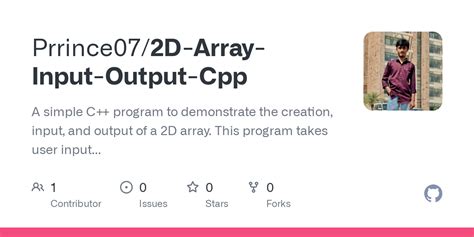 GitHub Prrince07 2D Array Input Output Cpp A Simple C Program To