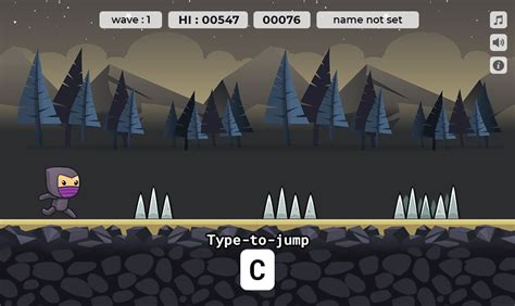 Ninja Jump Typing Game