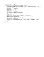 MultipleChoiceQuestion 4 Java MultipleChoiceQuestion Java Import