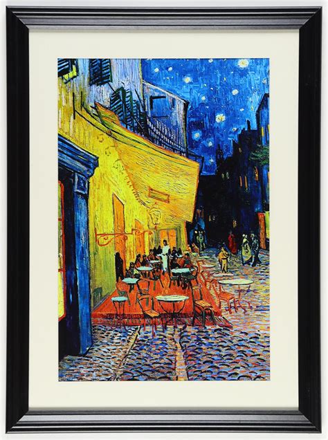 Vincent Van Gogh Cafe Terrace At Night Custom Framed Print Display