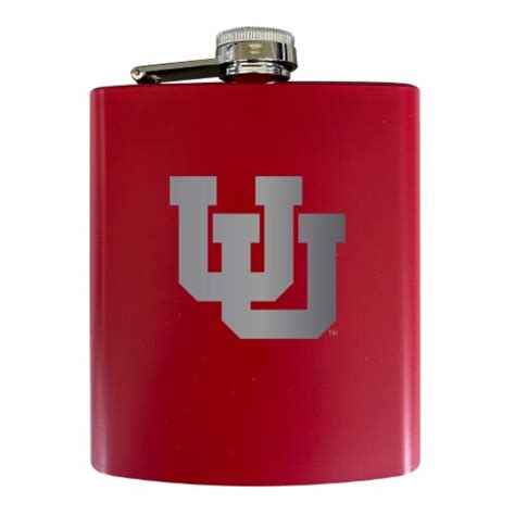 Utah Utes Stainless Steel Etched Flask 7 Oz Officially Licensed Choose Your Color Matte 1