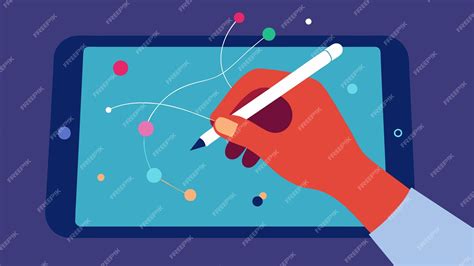 Tight Shot Of A Persons Hand Using A Stylus To Draw Lines And Shapes On