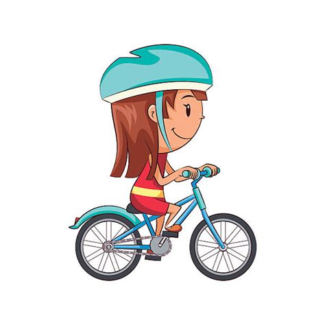 Girl Riding Bike Illustrations Royalty Free Vector Graphics And Clip Art