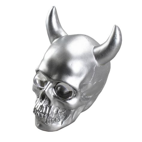 12v Handmade Black Silver Led Skull Head Light Headlight Etsy