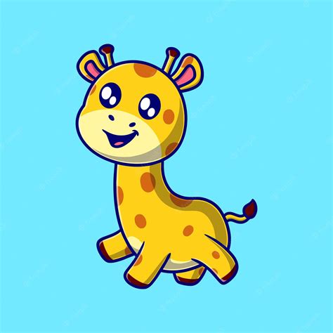 Premium Vector Cute Happy Giraffe Cartoon Vector Icon Illustration