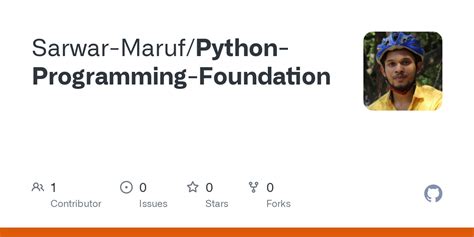 Github Sarwar Marufpython Programming Foundation