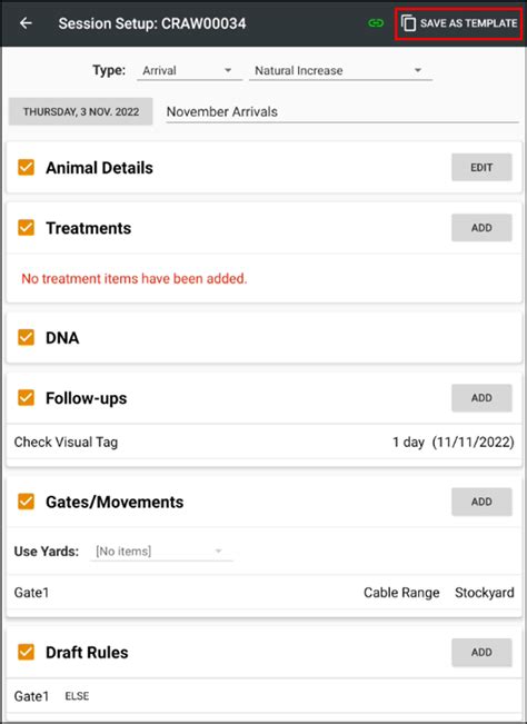 Create New Scan Session Session Setup App