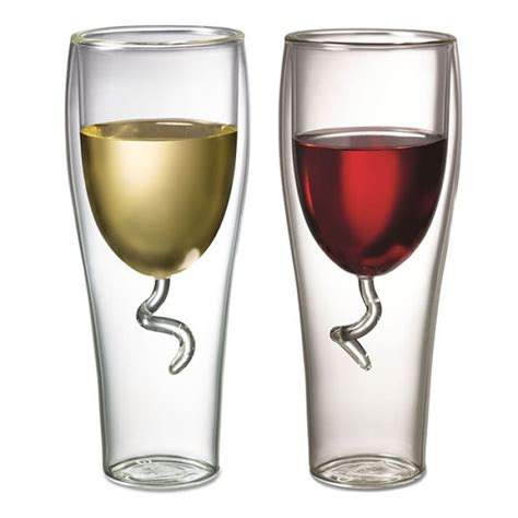 Уникални чаши с двойни стени тип тирбушон за вино Wine Glass Set