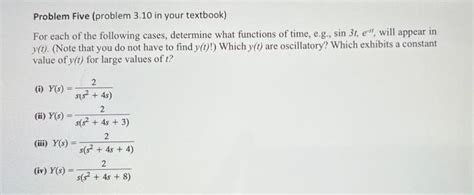 Solved Problem Five Problem 310 In Your Textbook For Each