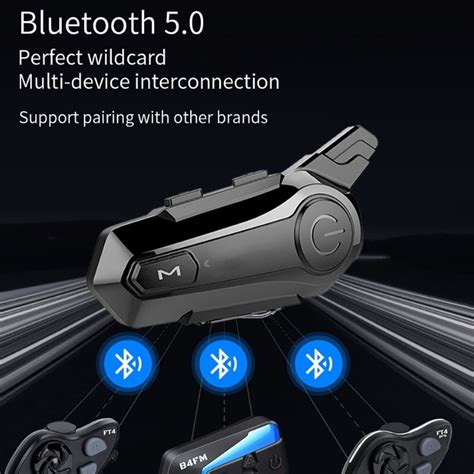 Motorcycle Bluetooth Headset Intercom Waterproof Interconnection Outdoor Riding Headset