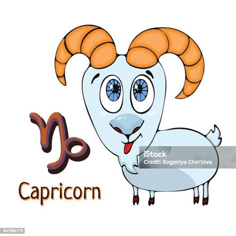 조디악 로그인 별자리 문자 손 그리기 염소 자리 만화 추상 보라색 잉크의 형태로 프레임에 재미 있는 염소 자리 그린 스타의 배경 장소 벡터 일러스트 레이 션 귀여운에 대한