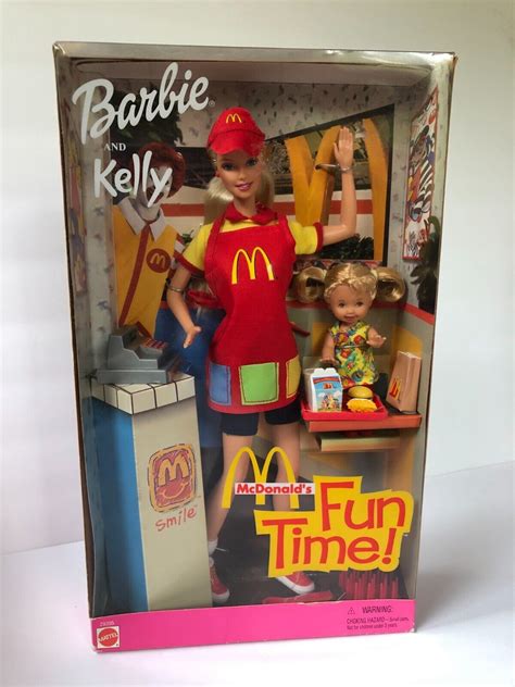 Mcdonalds Fun Time Barbie And Kelly Dolls Set Mattel 2001 Nrfb 29395 4564363208