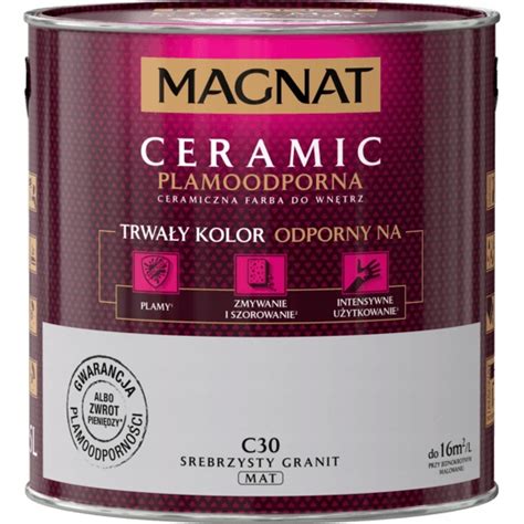 Farba Magnat Ceramic C30 Srebrzysty Granit 25l 5903973108917 • Cena