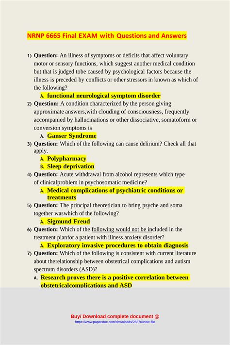 Nrnp 6665 Final Exam With Questions And Answers Artofit
