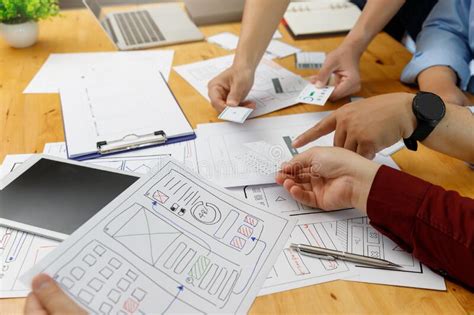 Ux Ui Concept Graphic Designers Work Together With Ux Ui Designer