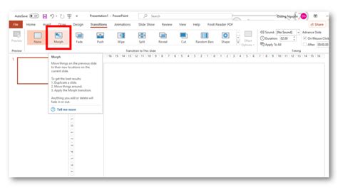 hiỆu Ứng morph trong slide powerpoint 365 thuyết trình and truyền thông