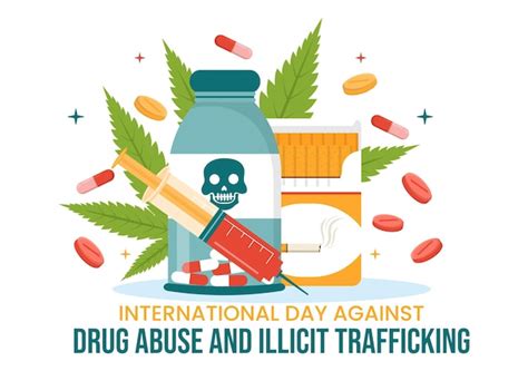 Ilustración Del Día Internacional Contra El Abuso De Drogas Y El