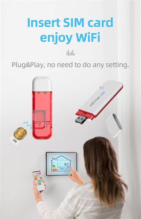 Mobile LTE 4G Wireless USB Dongle SIM Card Slot Pocket Hotspot